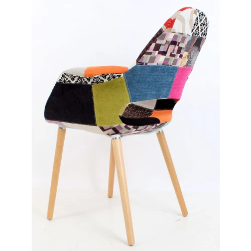 Xl Aymes Kollu Ahşap Sandalye Patchwork